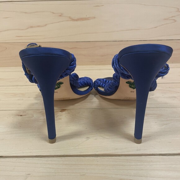 Shoes | Michaela V Braided Strappy High Heels Blue 39 Eu | Poshmark